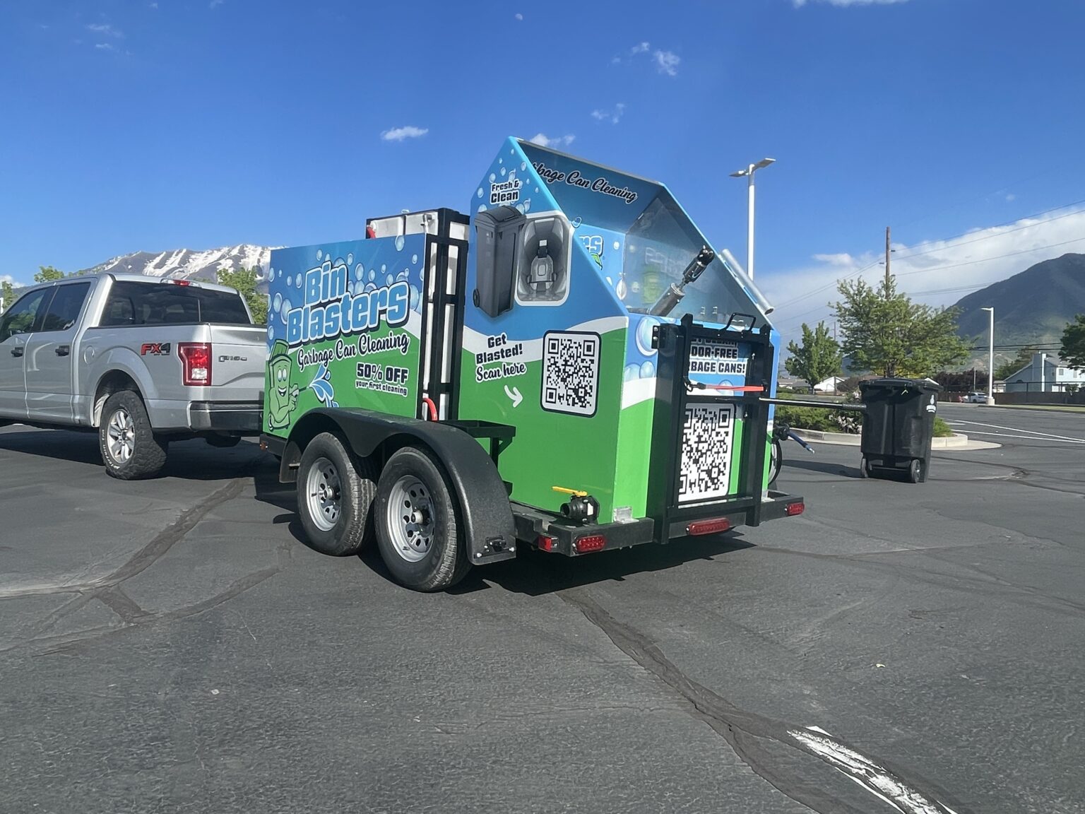 Municipal Garbage Can Cleaning Trailers | Garbage Can Cleaning