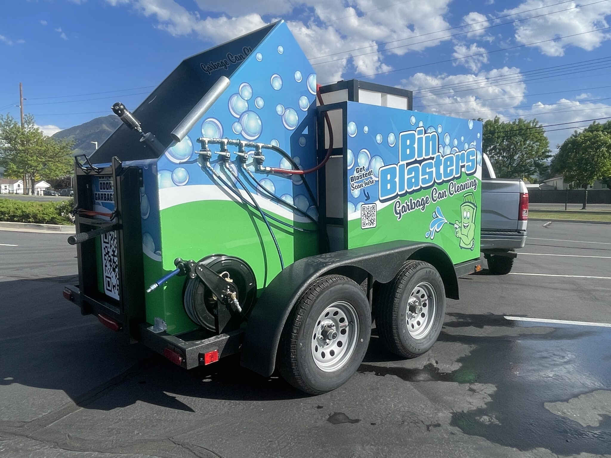 Municipal Garbage Can Cleaning Trailers | Garbage Can Cleaning