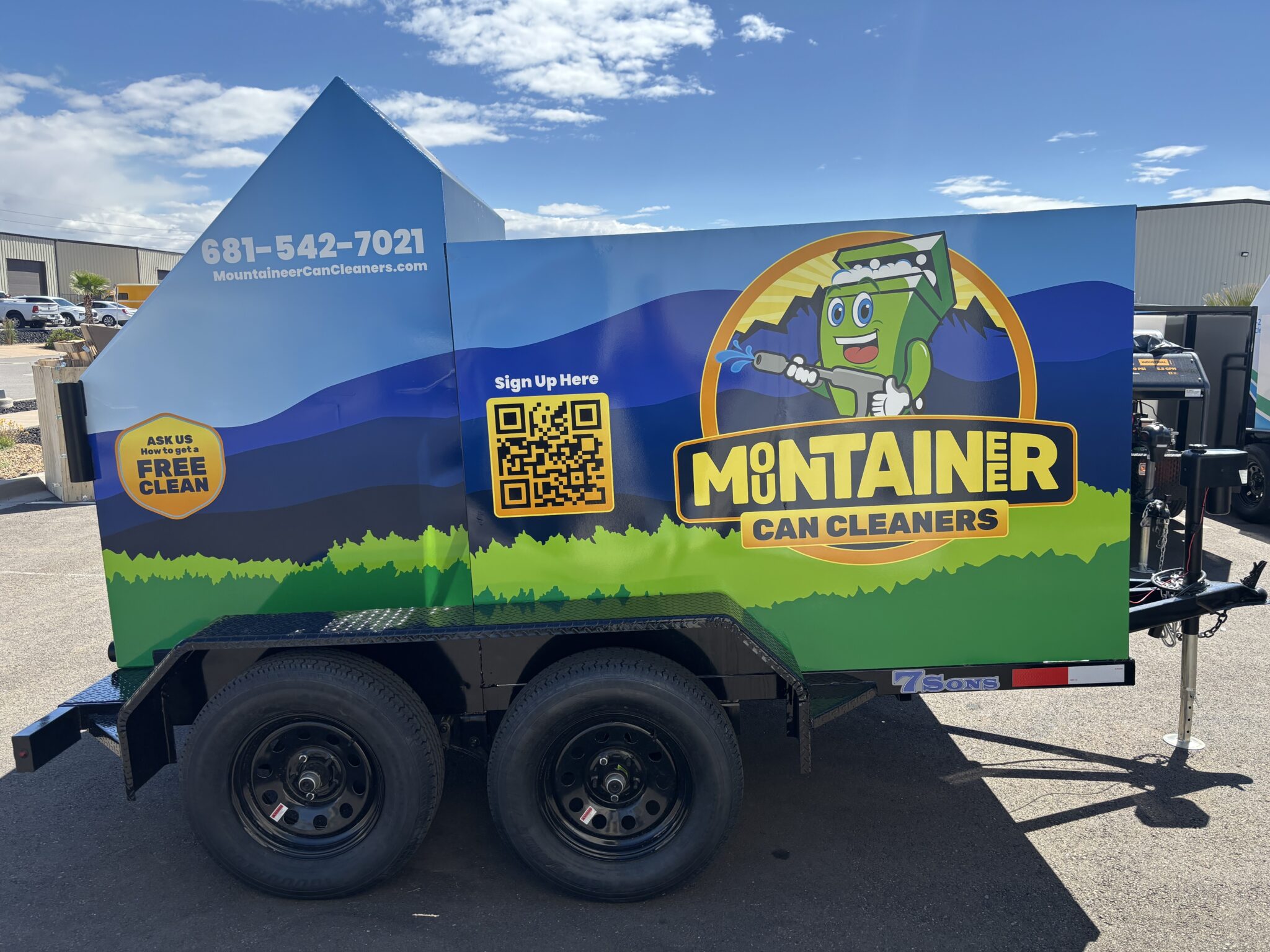 Trash Can Cleaning Trailers For Sale | Garbage Can Cleaning